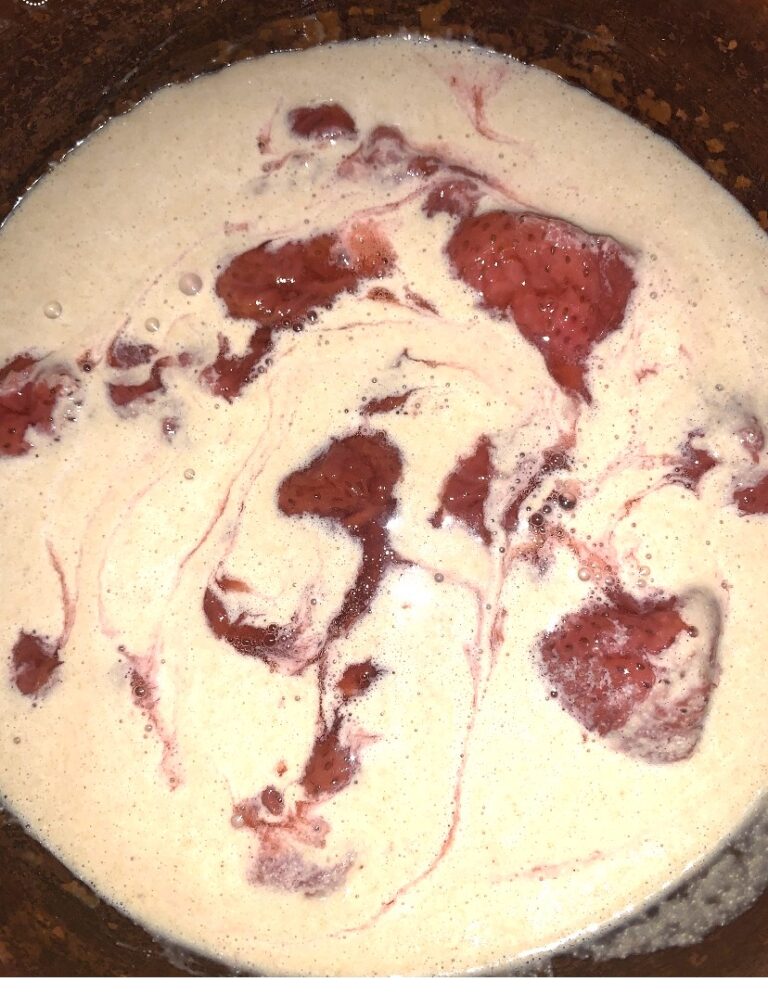 Healthy Strawberry Cobbler in MEC | Miriam's Earthen Cookware